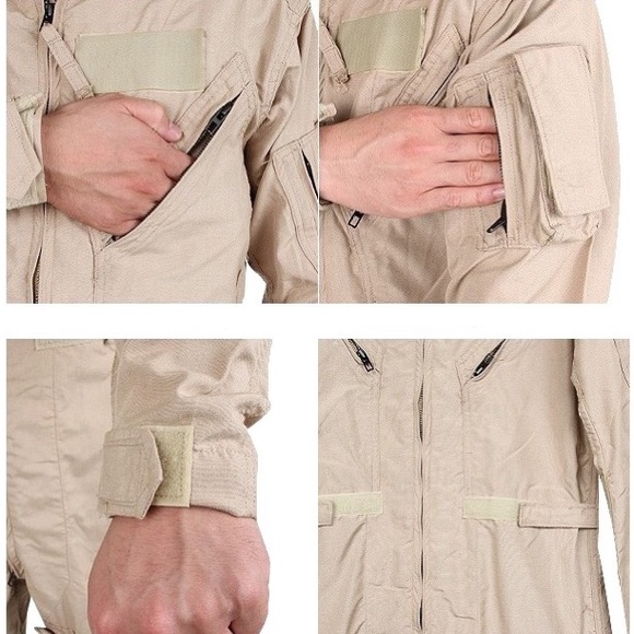 military | Jackets & Coats | Vintage Flight Suit Nomex Cwu27p Tan ...